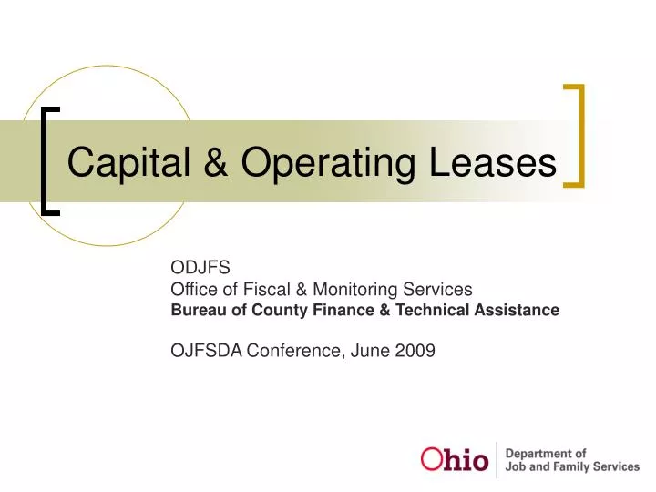 PPT - Capital & Operating Leases PowerPoint Presentation, free download ...