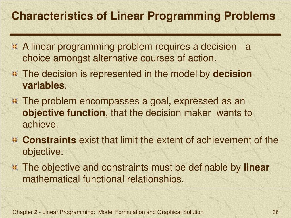PPT - Chapter 2 Linear Programming: Model Formulation and Graphical ... PPT - Chapter 2 Linear Programming: Model Formulation and Graphical ...