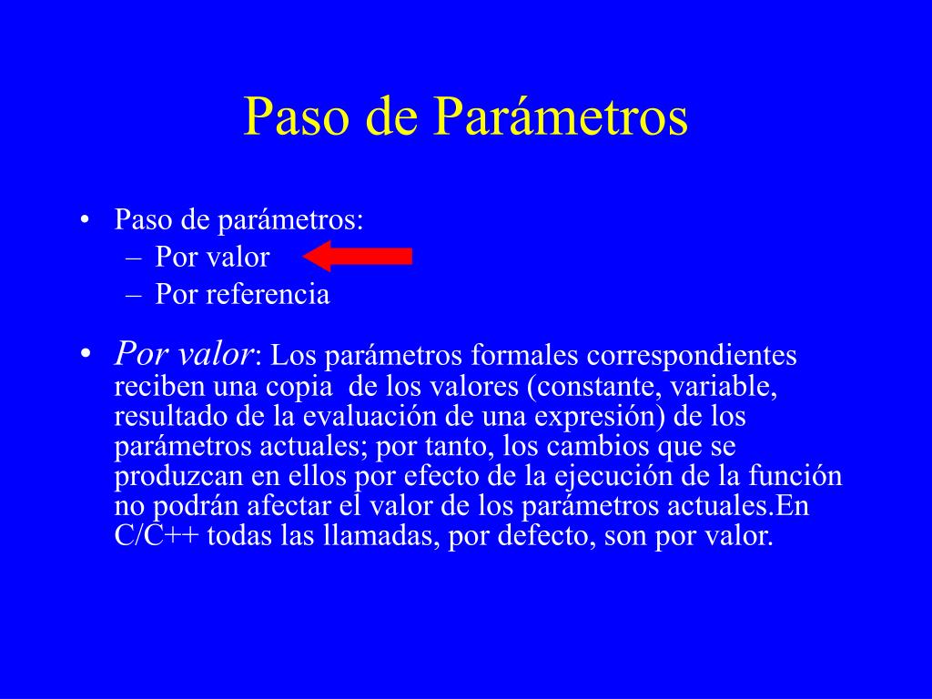 Ppt Paso De Parámetros A Una Función Powerpoint Presentation Free