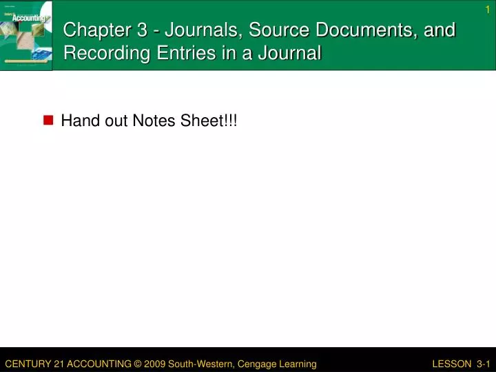 PPT - Chapter 3 - Journals, Source Documents, and Recording Entries in ...