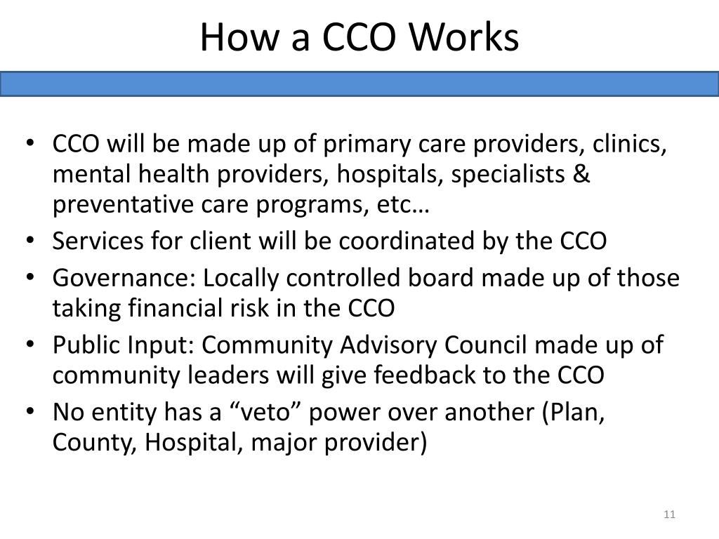 PPT - Health Care Transformation & Coordinated Care Organizations ...