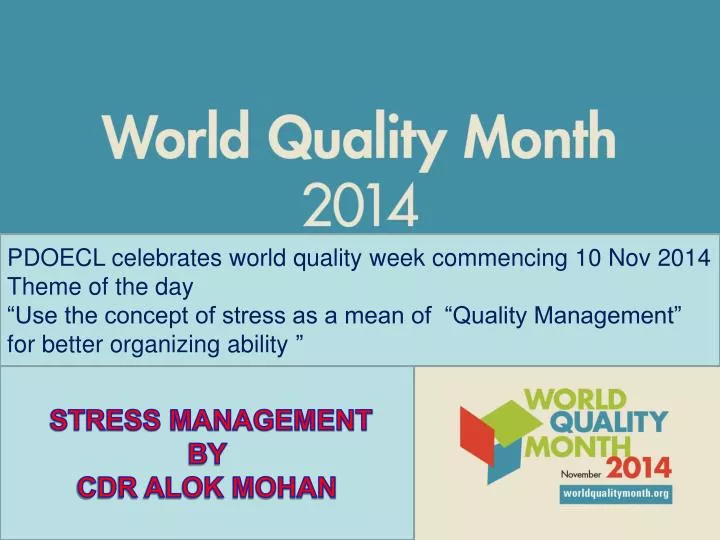 PPT - PDOECL celebrates world quality week commencing 10 Nov 2014 Theme ...