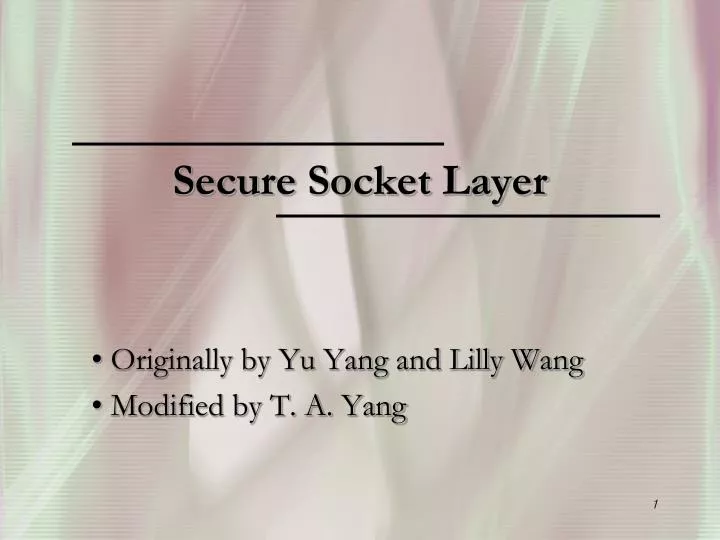 PPT - Secure Socket Layer PowerPoint Presentation, free download - ID:6022880