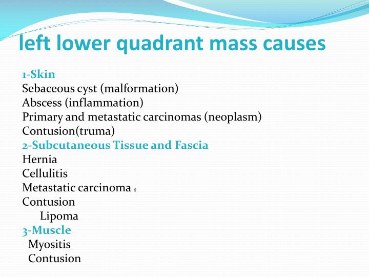 PPT - Left lower quadrant abdominal pain and mass PowerPoint ...