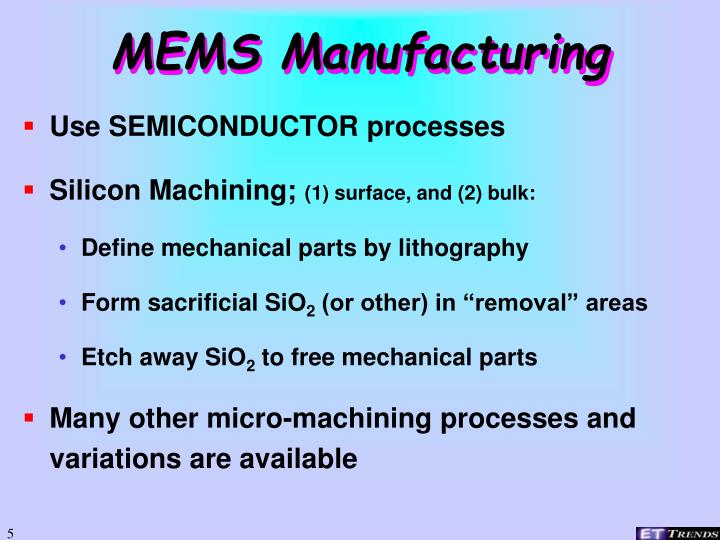 PPT - 3 MEMS FABRICATION PowerPoint Presentation - ID:6023081