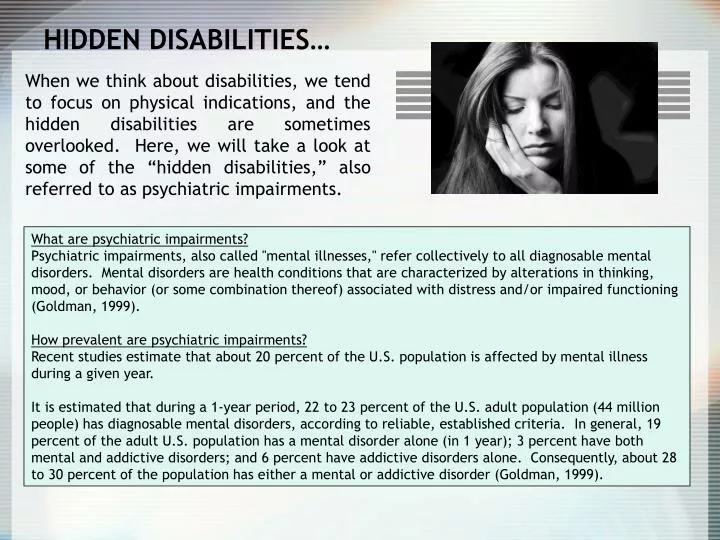 PPT - HIDDEN DISABILITIES… PowerPoint Presentation, free download - ID ...