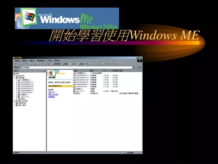 PPT - 開始學習使用 Windows ME PowerPoint Presentation, free download - ID:6023575