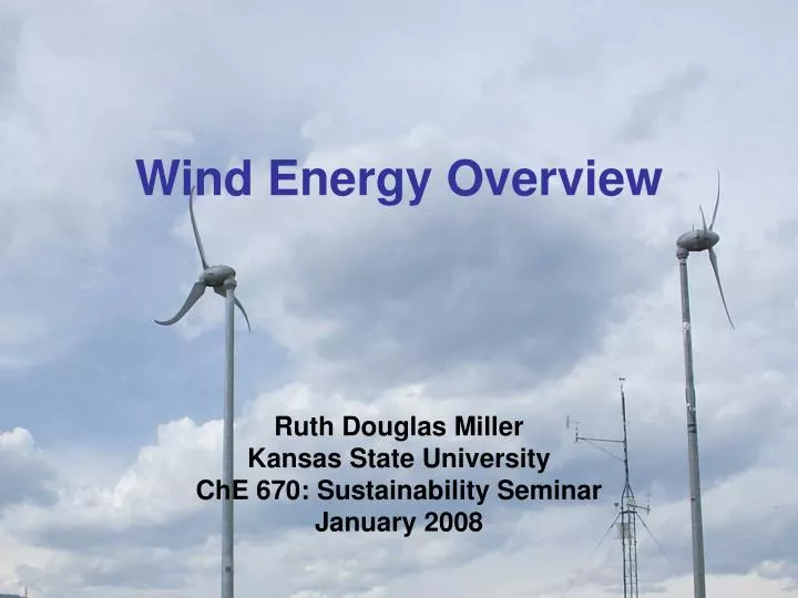 PPT - Wind Energy Overview PowerPoint Presentation, free download - ID ...
