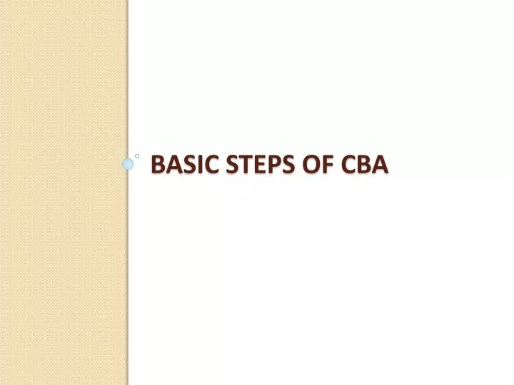 PPT - Basic steps of CBA PowerPoint Presentation, free download - ID ...