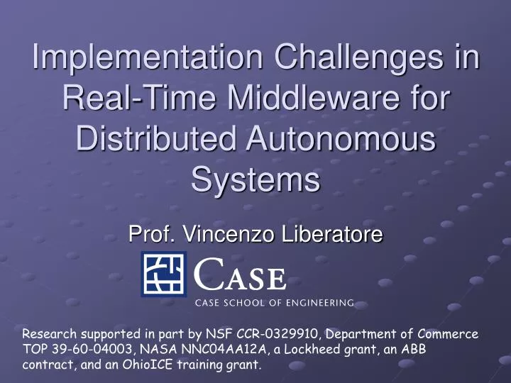 Ppt Implementation Challenges In Real Time Middleware For Distributed 8177