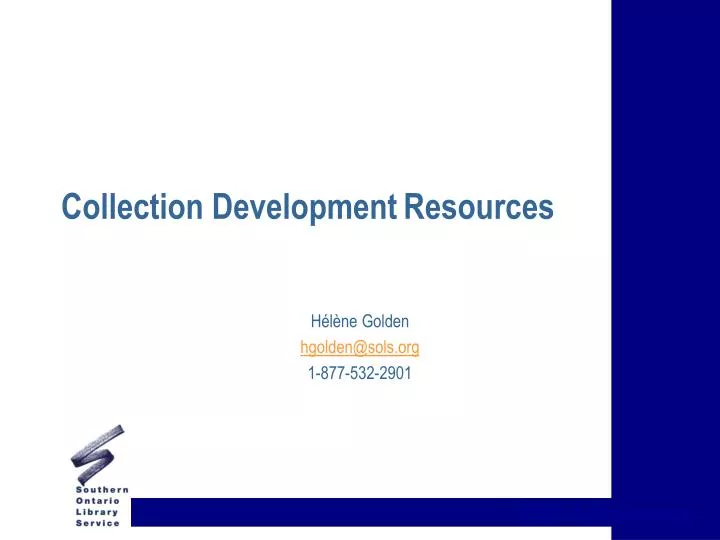PPT - Collection Development Resources PowerPoint Presentation, free ...