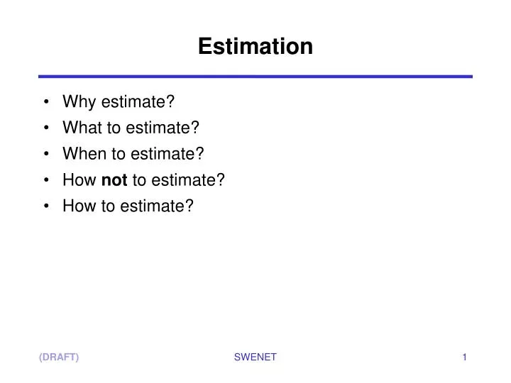 PPT - Estimation PowerPoint Presentation, free download - ID:6025666