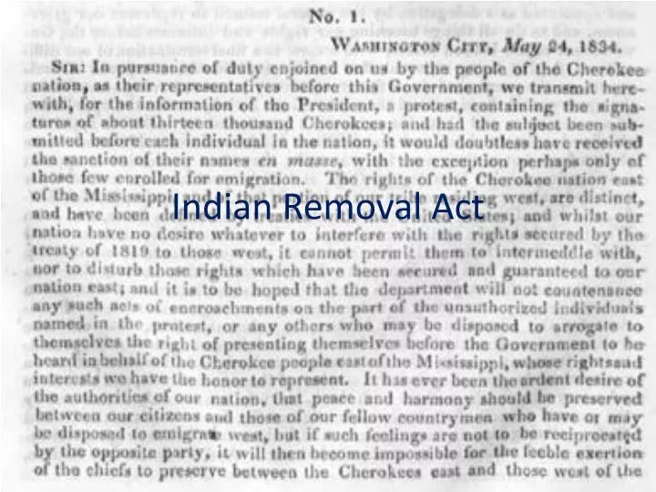 PPT - Indian Removal Act PowerPoint Presentation, free download - ID ...