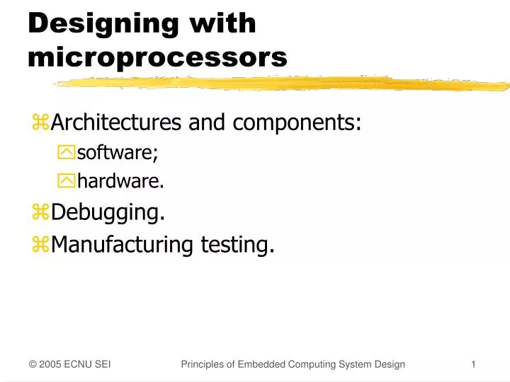 PPT - Designing with microprocessors PowerPoint Presentation, free ...