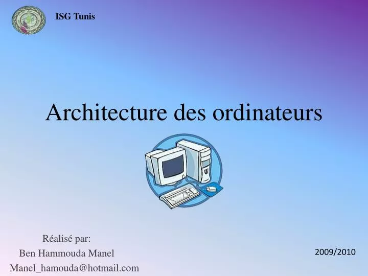 PPT - Architecture des ordinateurs PowerPoint Presentation, free ...