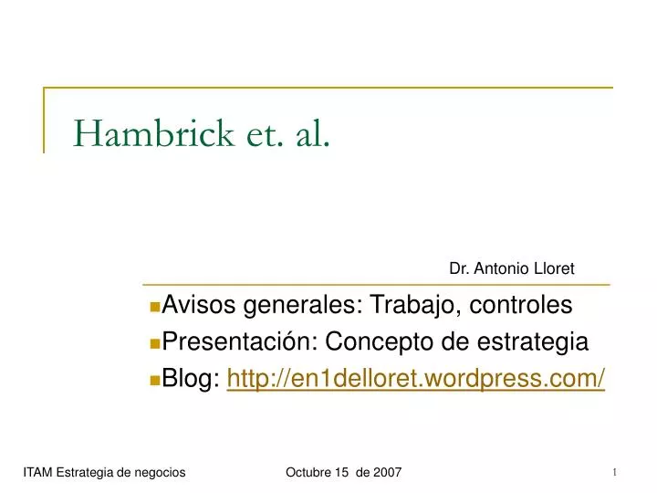 PPT - Hambrick et. al. PowerPoint Presentation, free download - ID:6027345