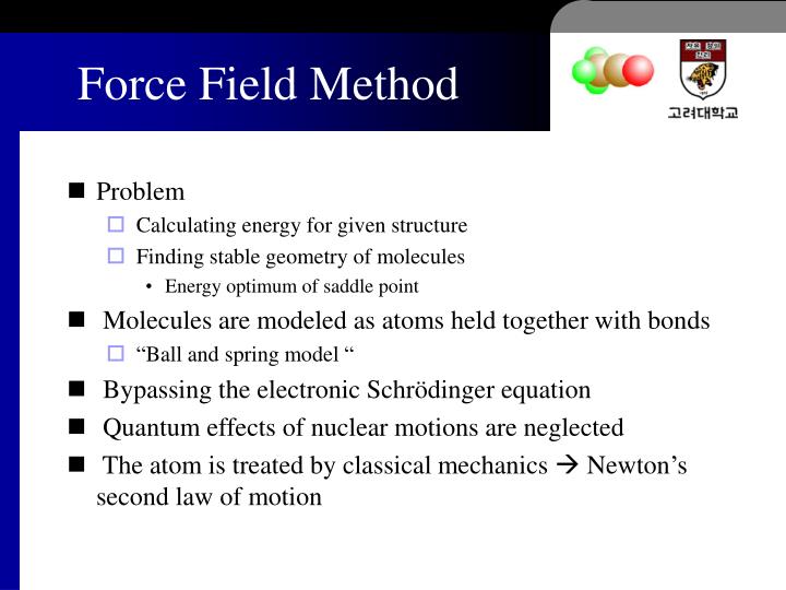 PPT - Molecular Mechanics - Force Field Method PowerPoint Presentation ...