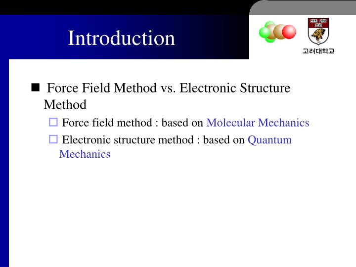 PPT - Molecular Mechanics - Force Field Method PowerPoint Presentation ...