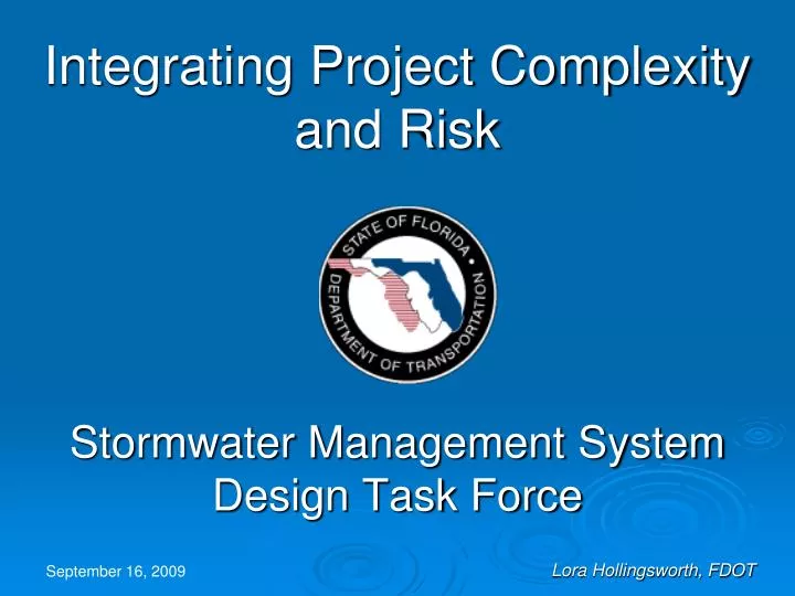 PPT - Integrating Project Complexity and Risk PowerPoint Presentation ...