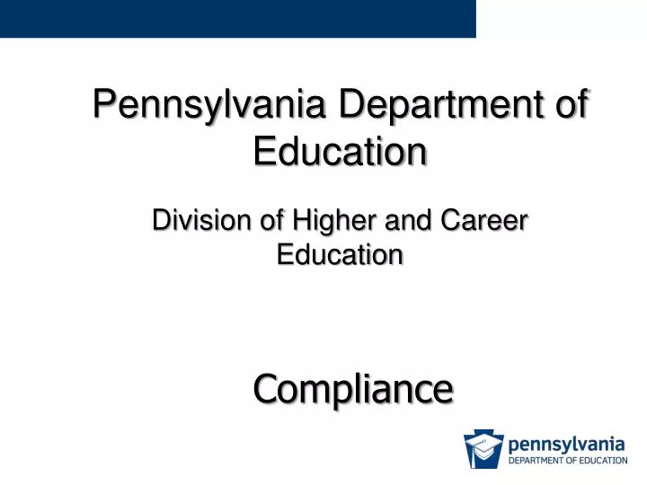 PPT - Pennsylvania Department of Education PowerPoint Presentation ...