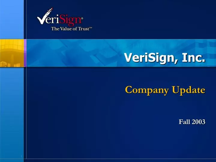 PPT - VeriSign, Inc. PowerPoint Presentation, free download - ID:6030276