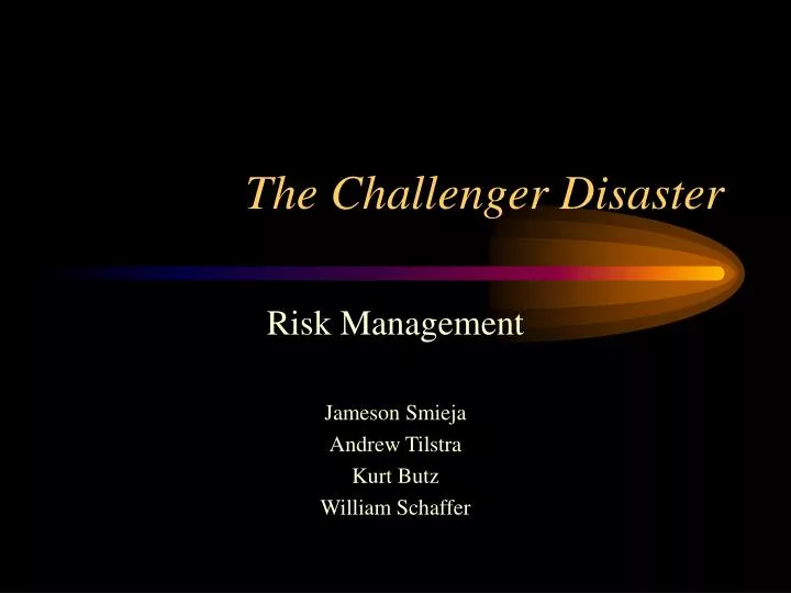 PPT - The Challenger Disaster PowerPoint Presentation, free download ...