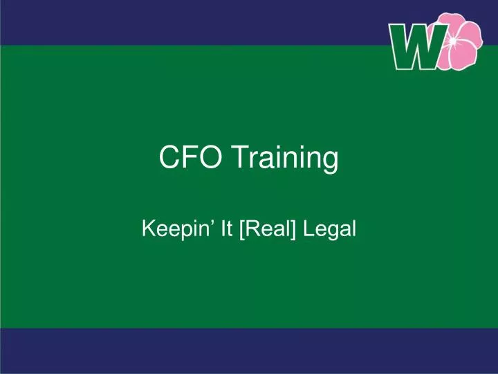 PPT - CFO Training PowerPoint Presentation, free download - ID:6030962