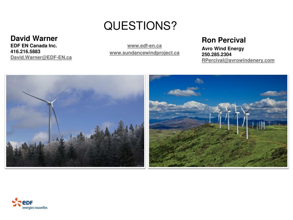 PPT - Overview – Sundance wind project PROPOSED $600 MILLION INVESTMENT ...