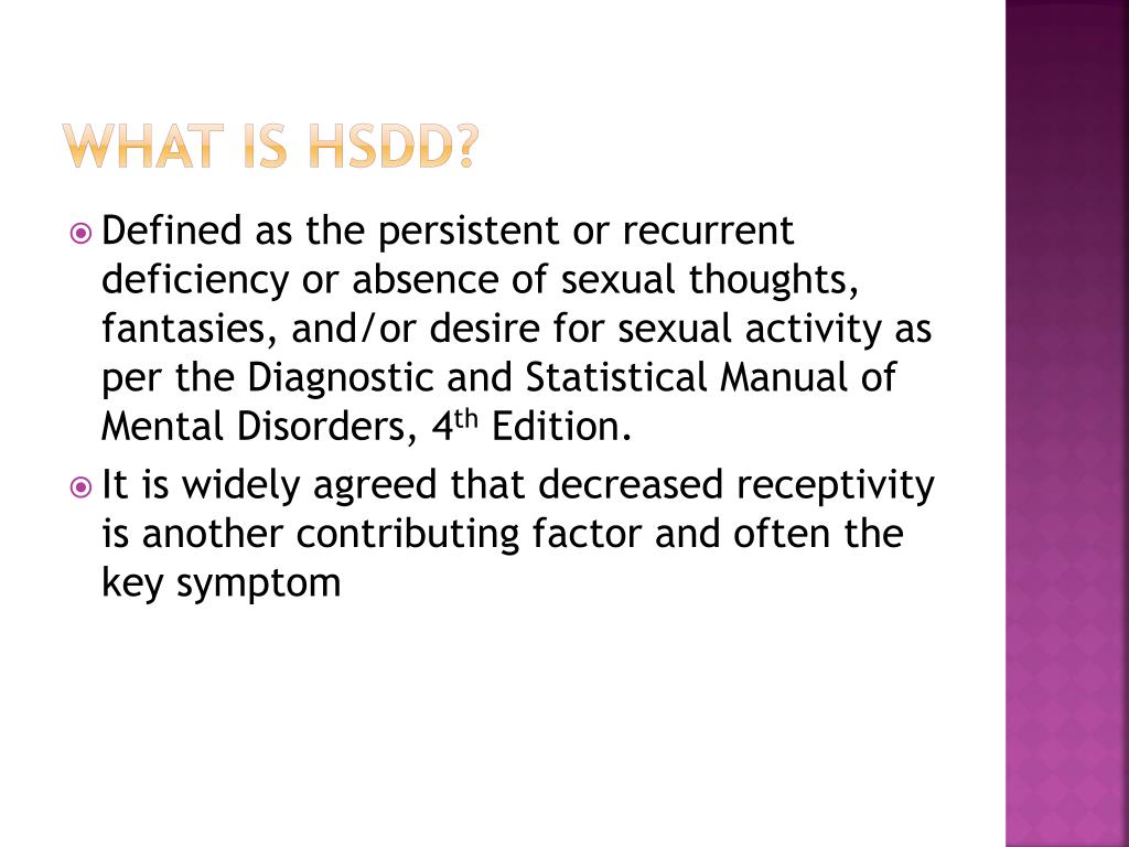 PPT - Hypoactive Sexual Desire Disorder PowerPoint Presentation, free ...