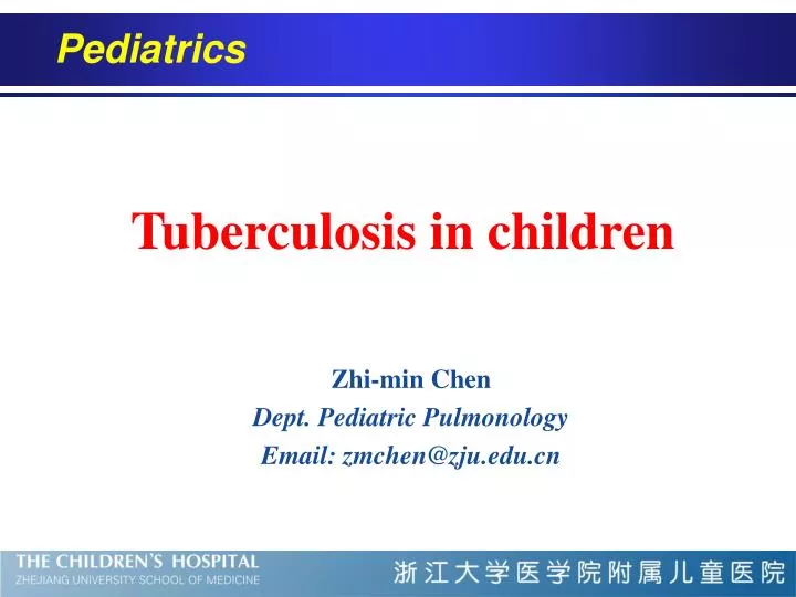 PPT - Tuberculosis in children PowerPoint Presentation, free download ...
