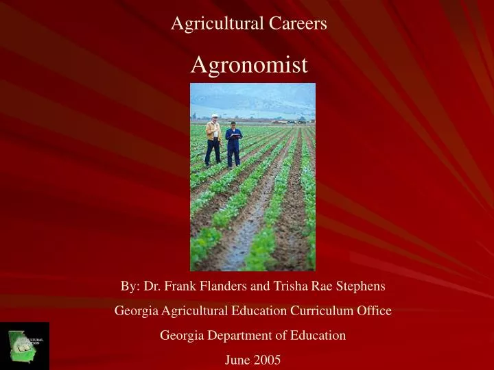 PPT - Agricultural Careers Agronomist PowerPoint Presentation, free ...