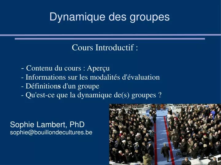 PPT - Dynamique des groupes PowerPoint Presentation, free download - ID:6031675