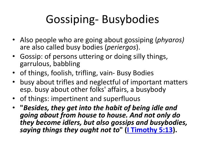 PPT - Gossip, Slander & The Christian PowerPoint Presentation - ID:6031964