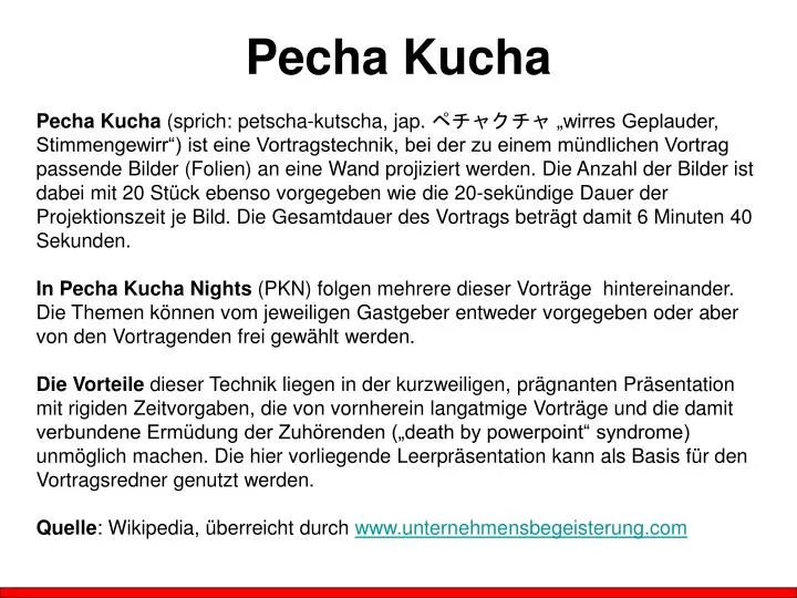 PPT - Pecha Kucha PowerPoint Presentation, free download - ID:6032304