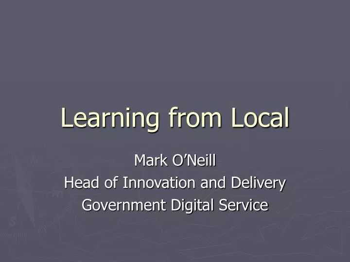 PPT - Learning from Local PowerPoint Presentation, free download - ID ...