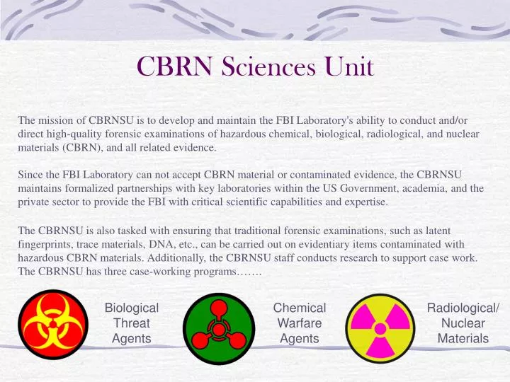 PPT - CBRN Sciences Unit PowerPoint Presentation, free download - ID ...