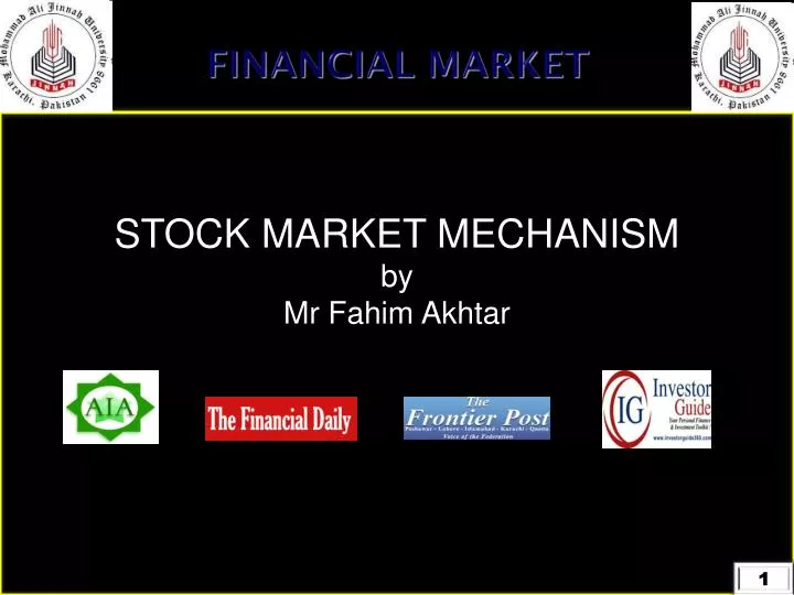 PPT - FINANCIAL MARKET PowerPoint Presentation, free download - ID:6034382