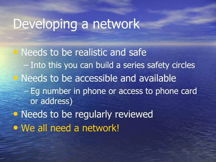 PPT - Developing a network PowerPoint Presentation, free download - ID ...