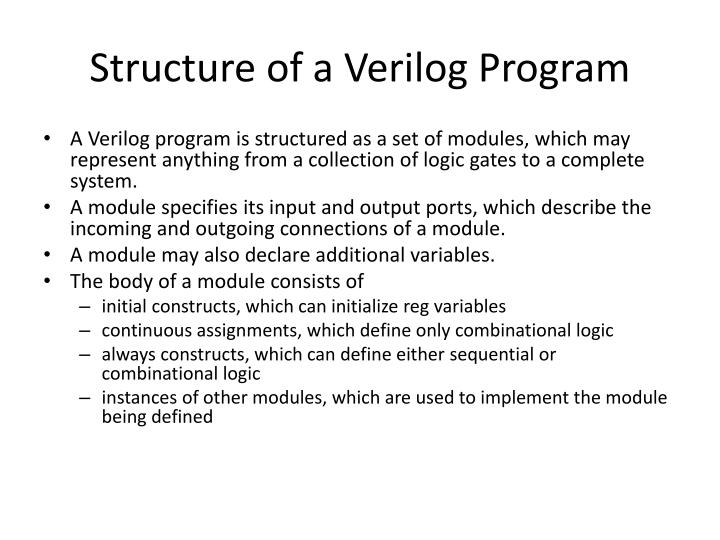 PPT - Introduction to Verilog PowerPoint Presentation - ID:6034709