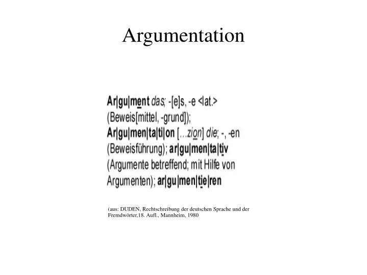 PPT - Argumentation PowerPoint Presentation, free download - ID:6035126