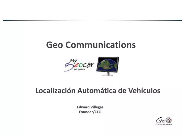 PPT - Geo Communications PowerPoint Presentation, free download - ID ...