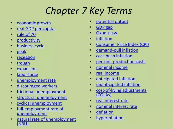 PPT - Chapter 7 Key Terms PowerPoint Presentation, free download - ID:6036151