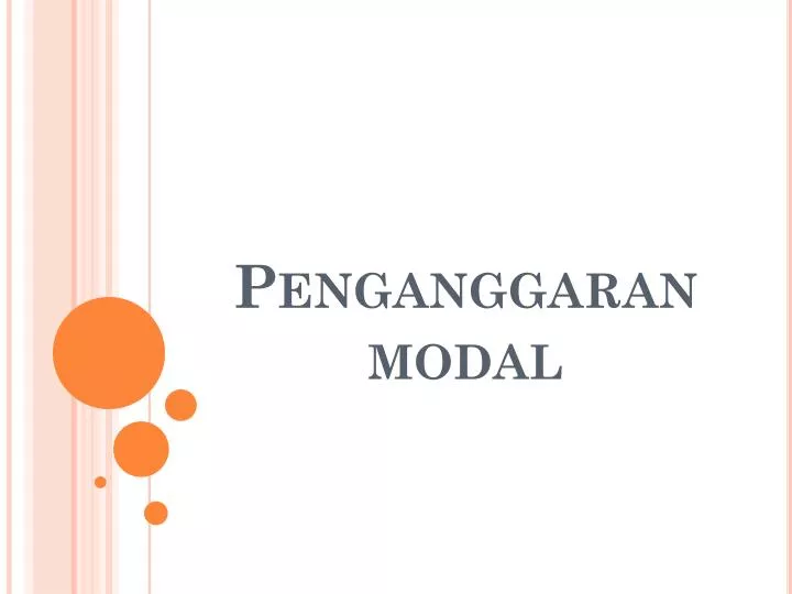 PPT - Penganggaran modal PowerPoint Presentation, free download - ID ...