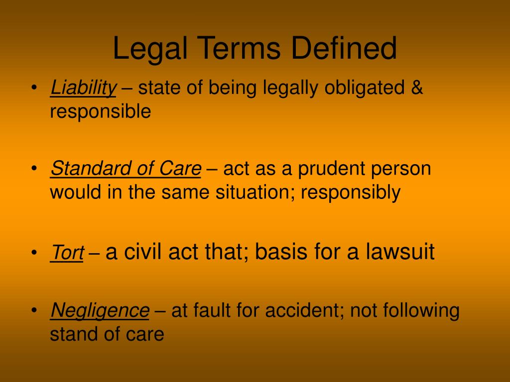 PPT - Liability, Safety, Insurance & Risk PowerPoint Presentation - ID ...