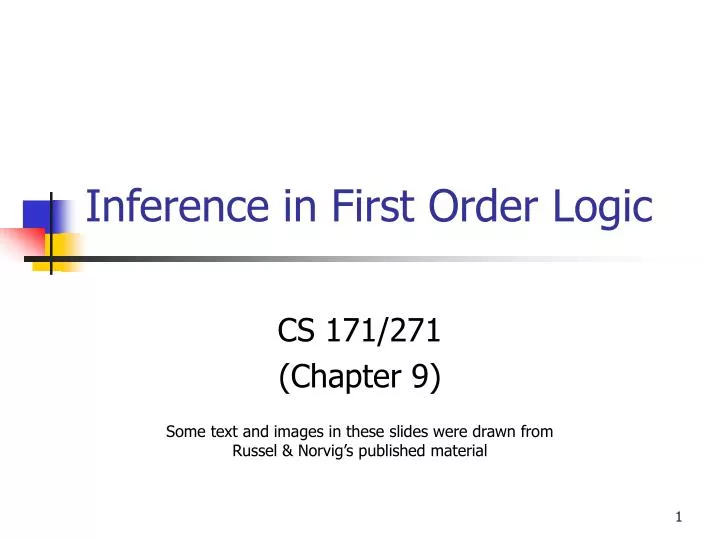 PPT - Inference in First Order Logic PowerPoint Presentation, free download - ID:6038061