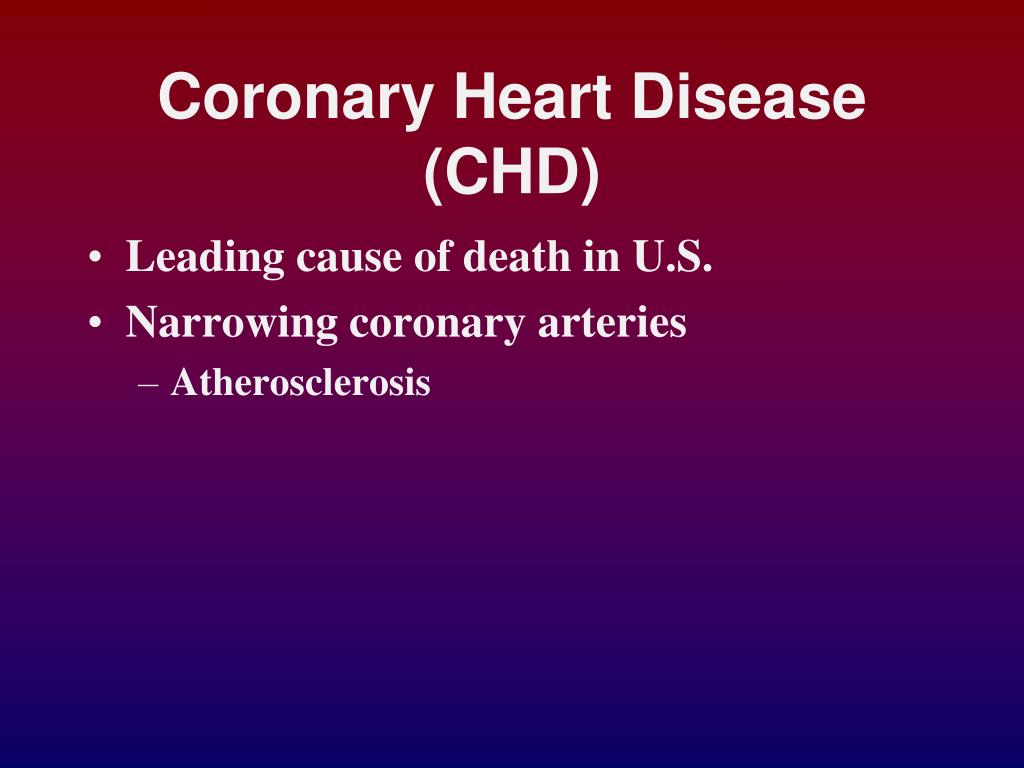 PPT - Coronary Heart Disease (CHD) PowerPoint Presentation, free ...