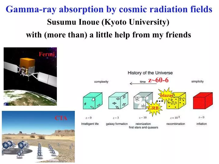 PPT - Gamma-ray absorption by cosmic radiation fields PowerPoint ...