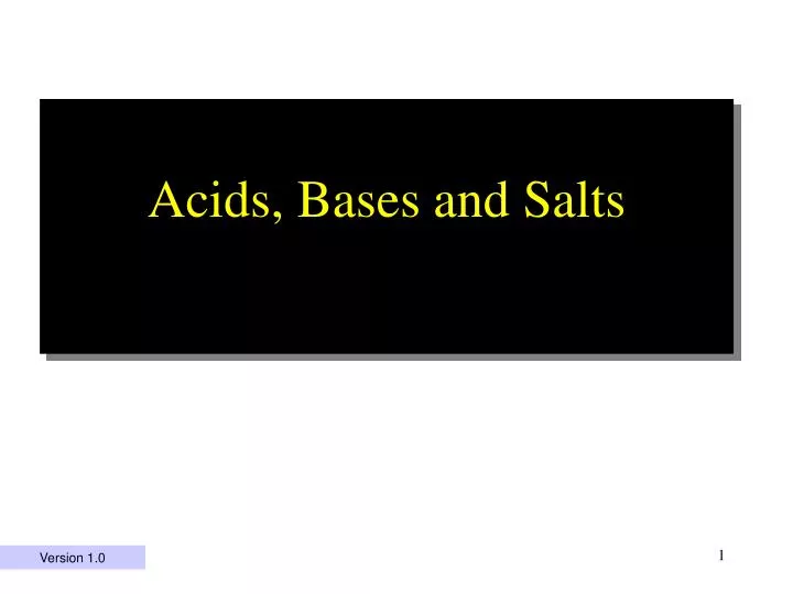 PPT - Acids, Bases and Salts PowerPoint Presentation, free download ...