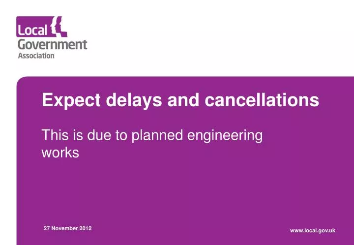 PPT - Expect delays and cancellations PowerPoint Presentation, free ...