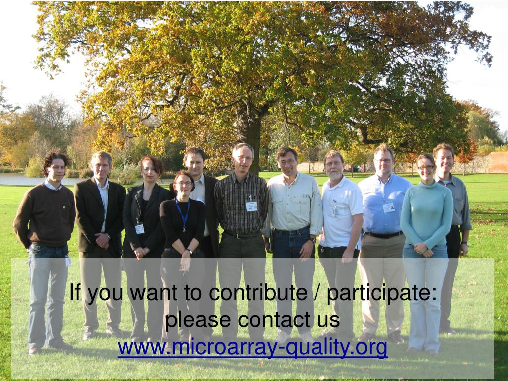PPT - EMERALD Workshop on Microarray Technology Standards - CAMDA 08 ...